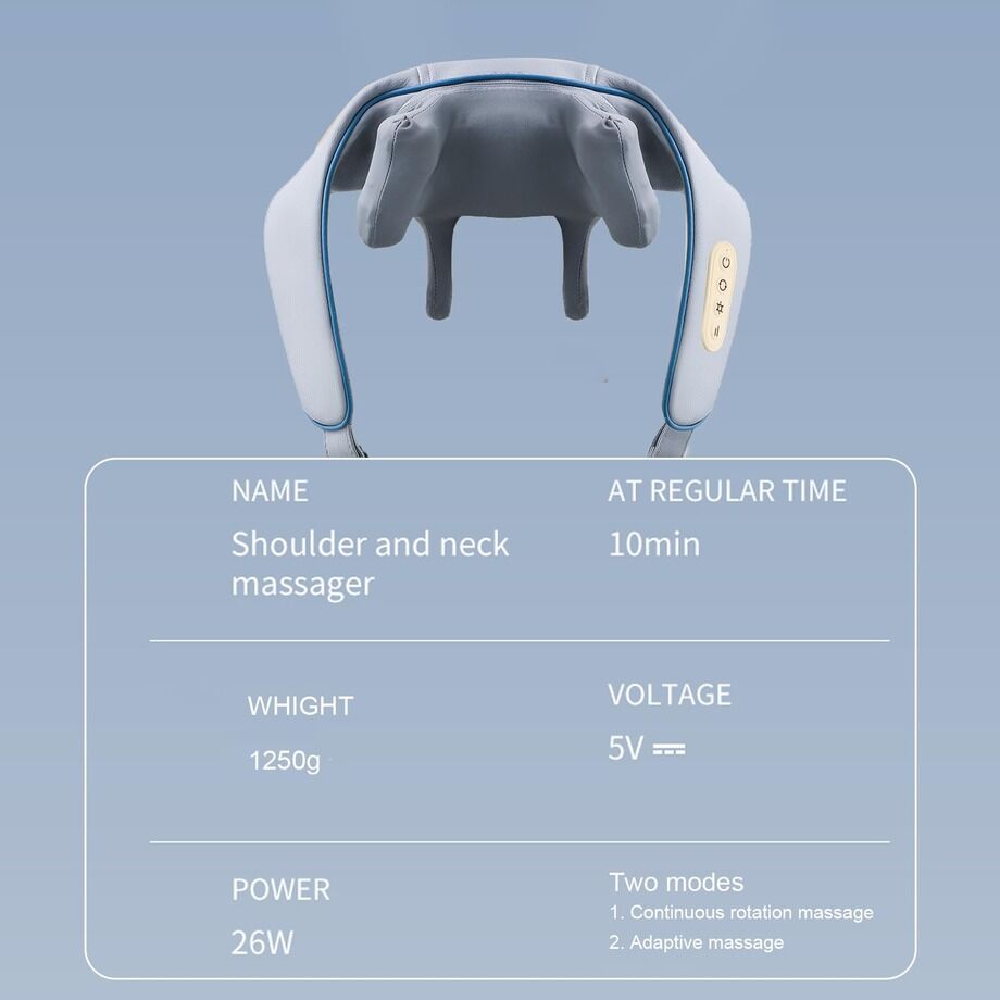 Wireless Electric Neck Massager Shiatsu Neck Shoulder Massager For Car ...