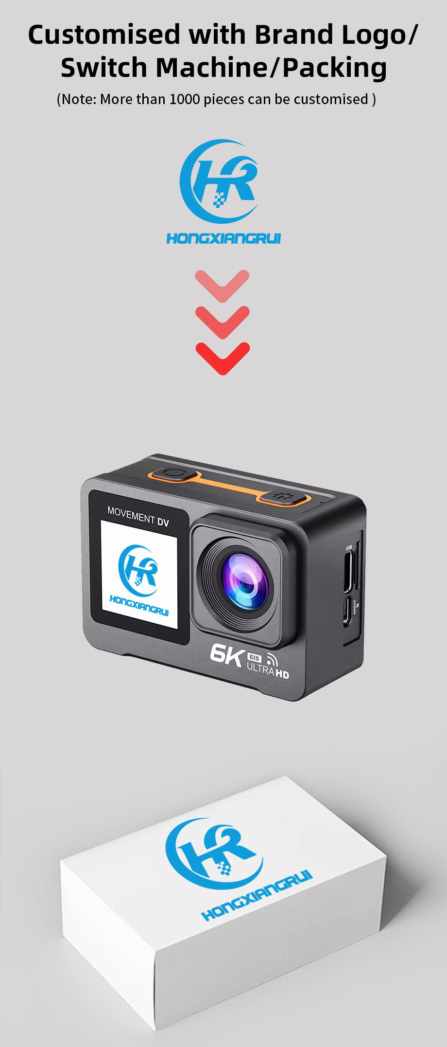 Buy China Wholesale 6k Sport Action Camera 30m Waterproof 2.0+1.3 ...