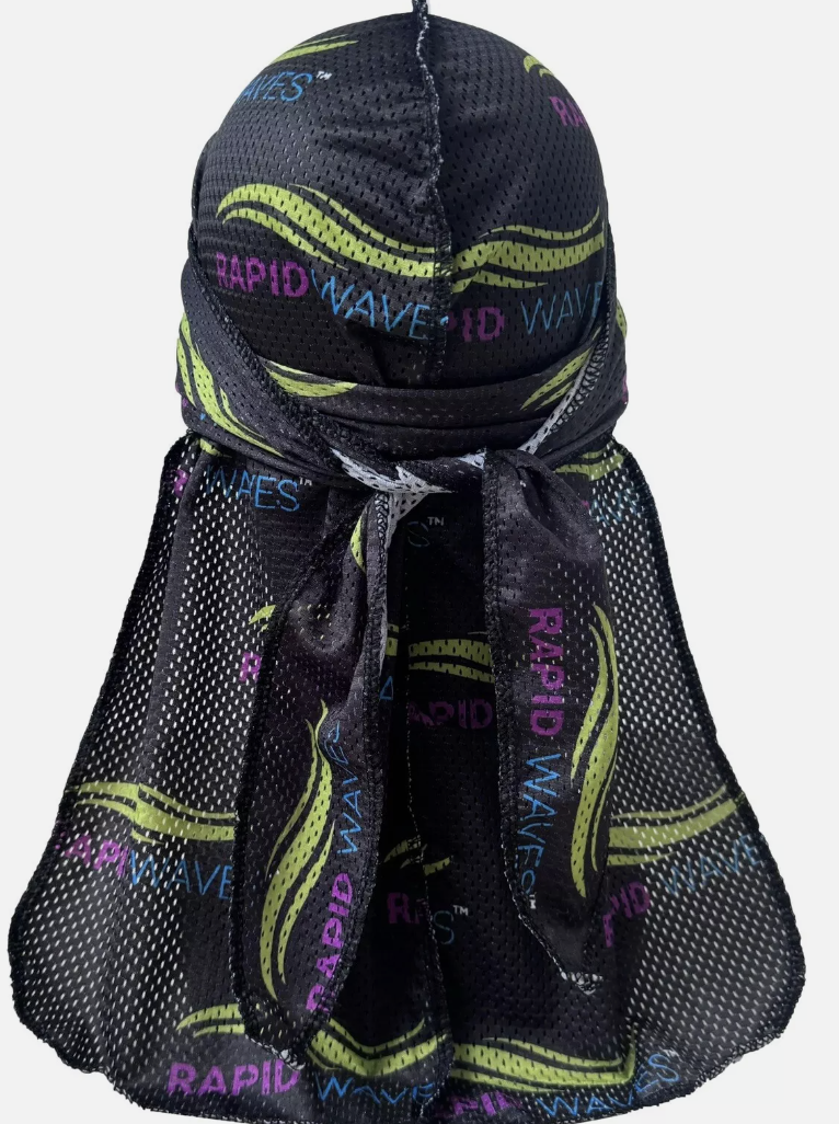 New Men's Colorful Sparkly Silky Durags Turban Bandanas Headwear Laser ...