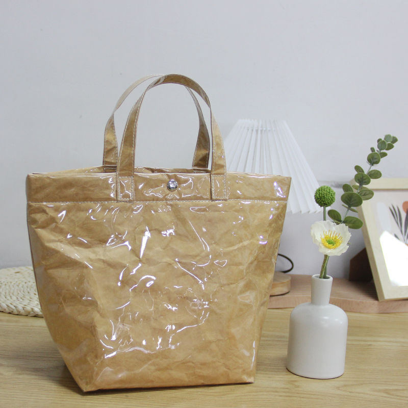 Wholesale Waterproof Kraft Paper With Pvc Outside Tote Bag, Tote Bag ...