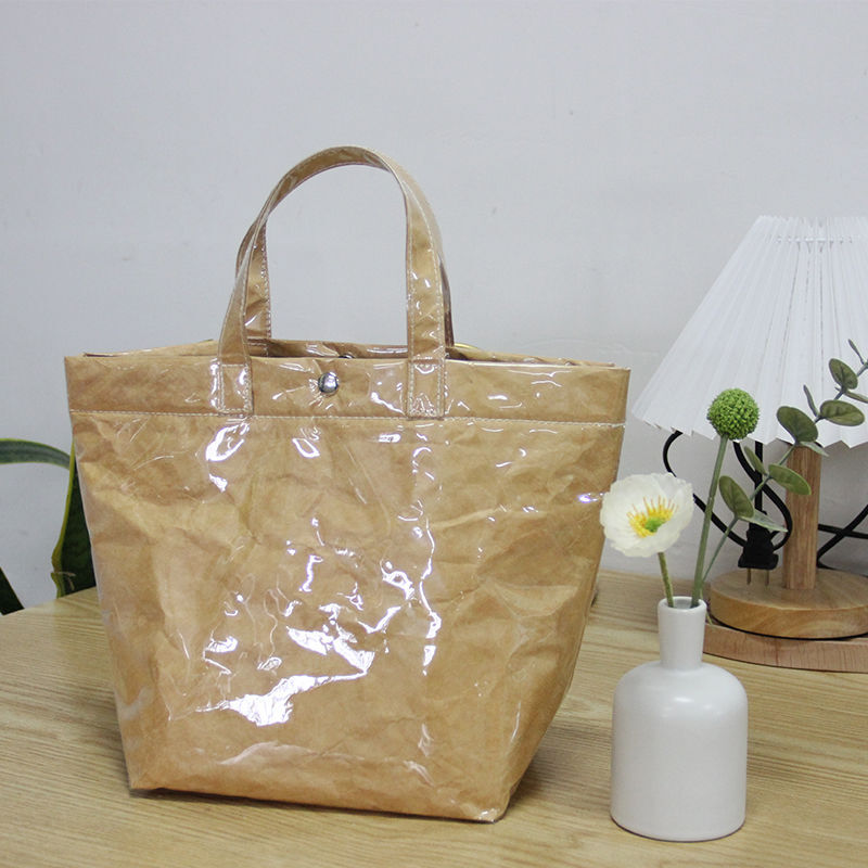 Wholesale Waterproof Kraft Paper With Pvc Outside Tote Bag, Tote Bag ...