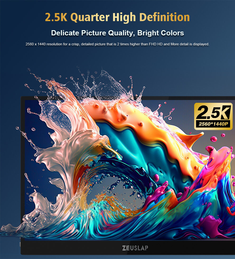 Buy China Wholesale Oem/odm/obm 2.5k Qhd 13.3inch Portable Monitor ...