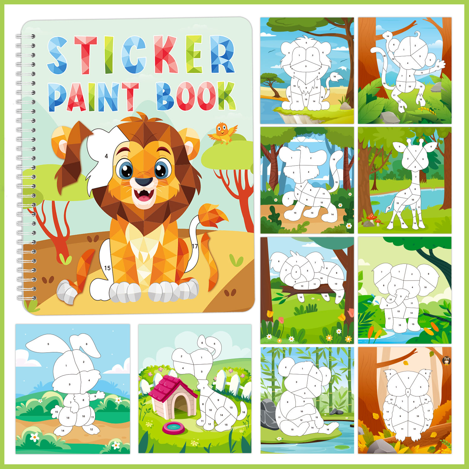 Wholesale New Sticker Painting Book Children's Crafts Diy Animal Low ...