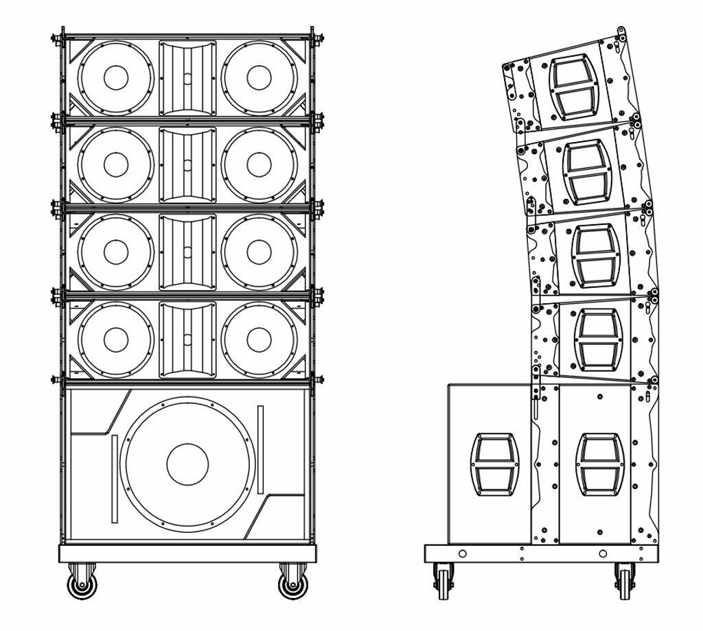 Soundtop Dual 10 Inch Passive Line Array Speaker System For Concert ...