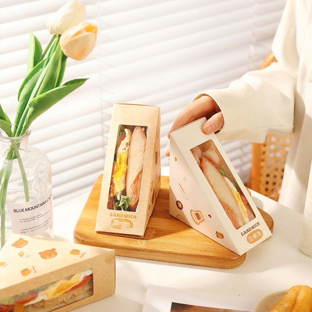 Custom Printed Paper Sandwich Box Bakery Packaging - China Wholesale ...