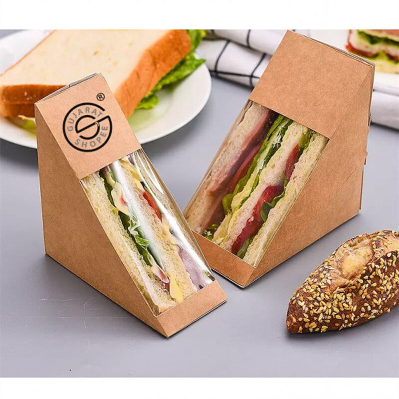 Custom Printed Paper Sandwich Box Bakery Packaging - China Wholesale ...