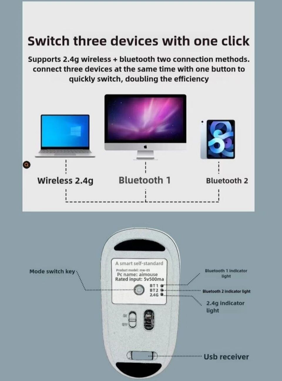 Ai Intelligent Mouse Ppt Drawing Table Writing Voice Typing Wireless ...