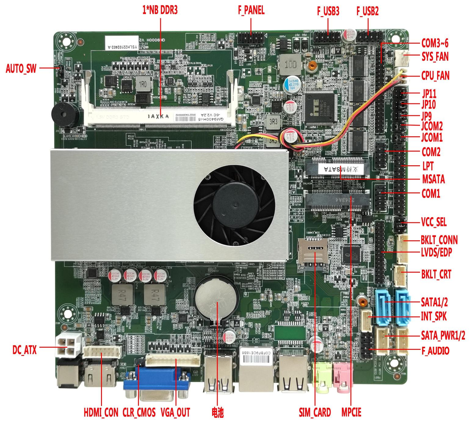 Elsky Hot Sale Motherboard Supports Intel Haswell-u 4th Broadwell-u 5th ...