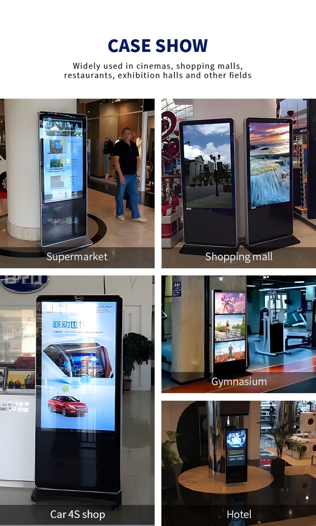 Floor Standing Kiosk Digital Signage And Display Wifi Lcd Touch Screen ...