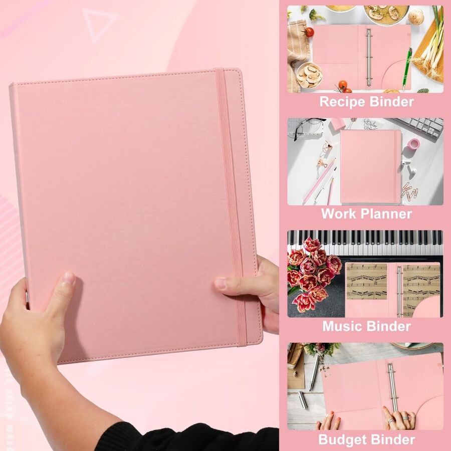 Custom Letter Size 3 Ring Leather Binder D-ring Professional Binder ...