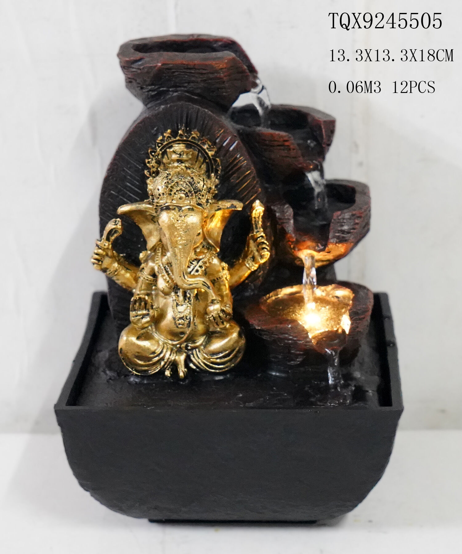 Promotion Gift Religious Hindu God Ganesh Indoor Fountain With Led Pump ...