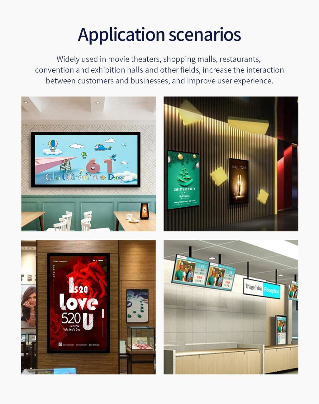 Hot Sale 21.5 Inch Lcd Horizontal Screen Wall Mounted Elevator ...