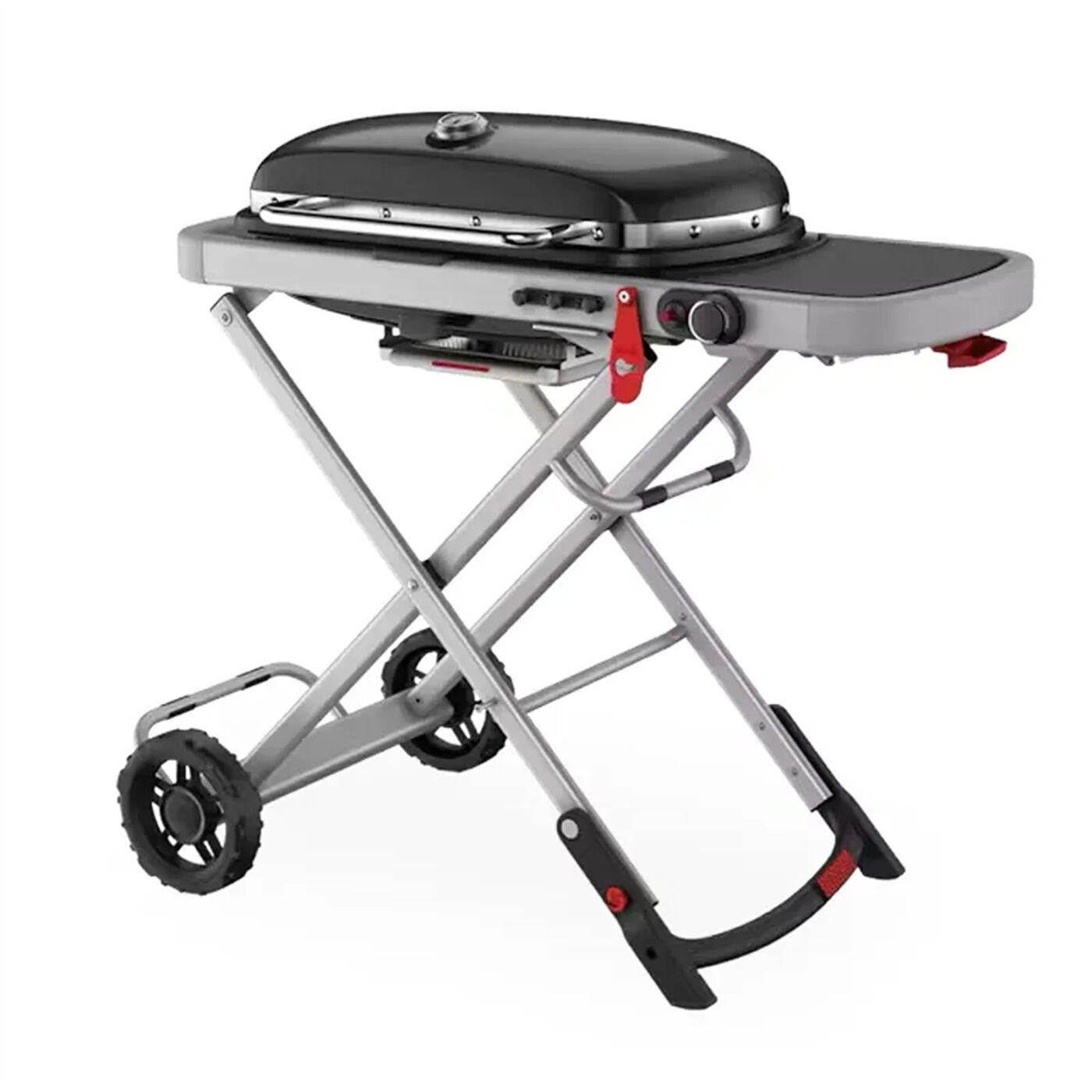 Portable Travel Camping Folding Bbq Gas Grill With Wheels And Side ...