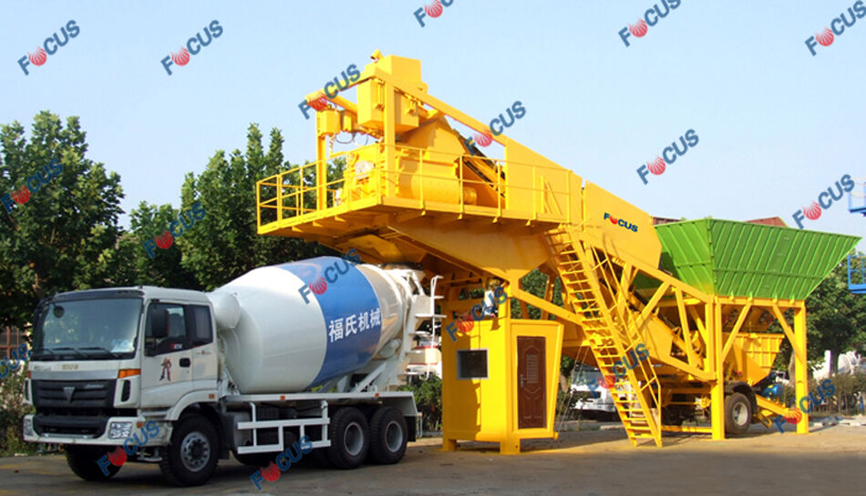 New Condition 25-100m3/h Mobile Ready Mix Concrete Batch Plant For Sale ...