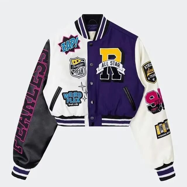 Factory Direct High Quality China Wholesale Custom Logo Embroidery Ladies Varsity Jackets ...