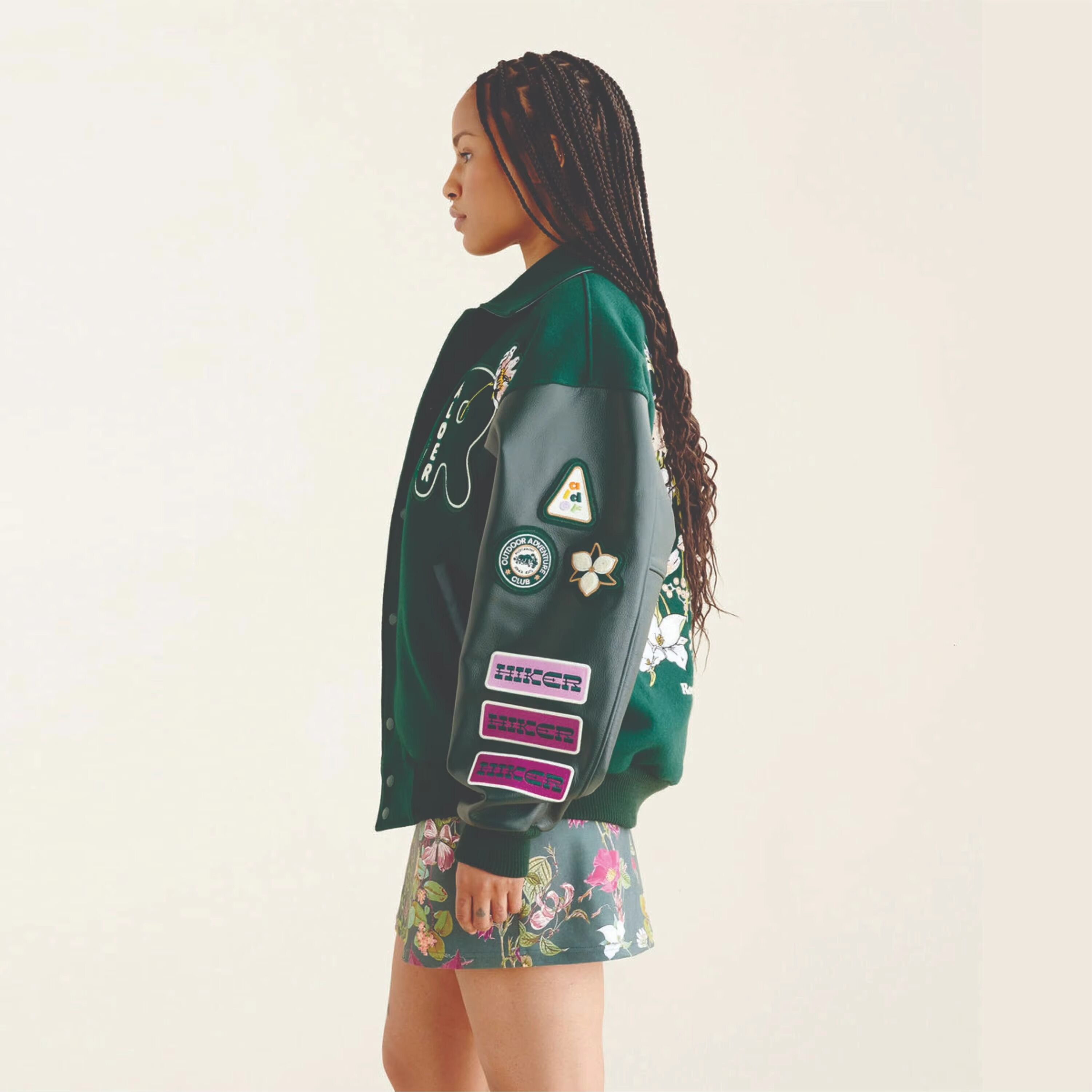 Letterman Varsity Jackets Plus Size Men's Leather Jackets Chenille Embroidery Color Block Ribbed ...