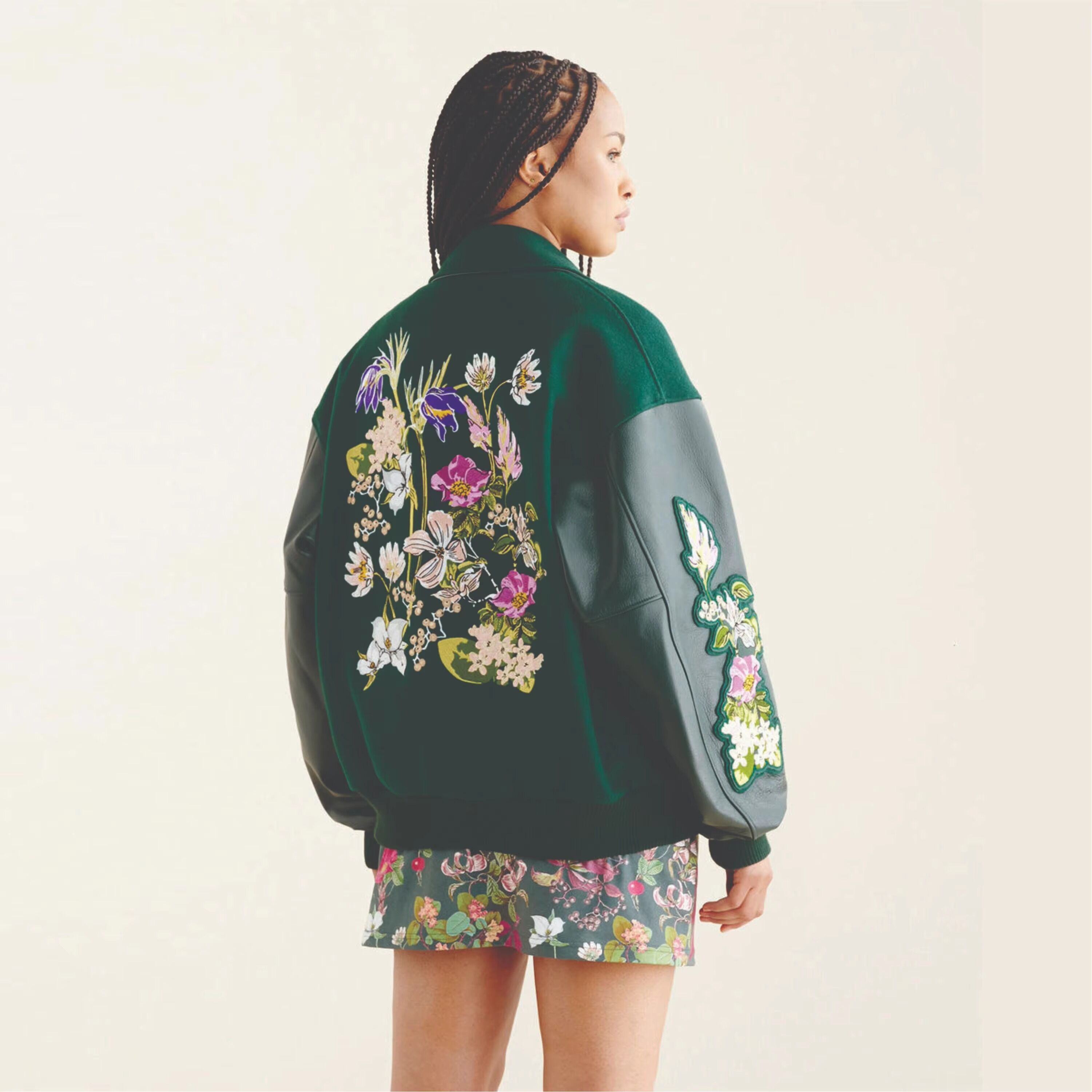 Letterman Varsity Jackets Plus Size Men's Leather Jackets Chenille Embroidery Color Block Ribbed ...