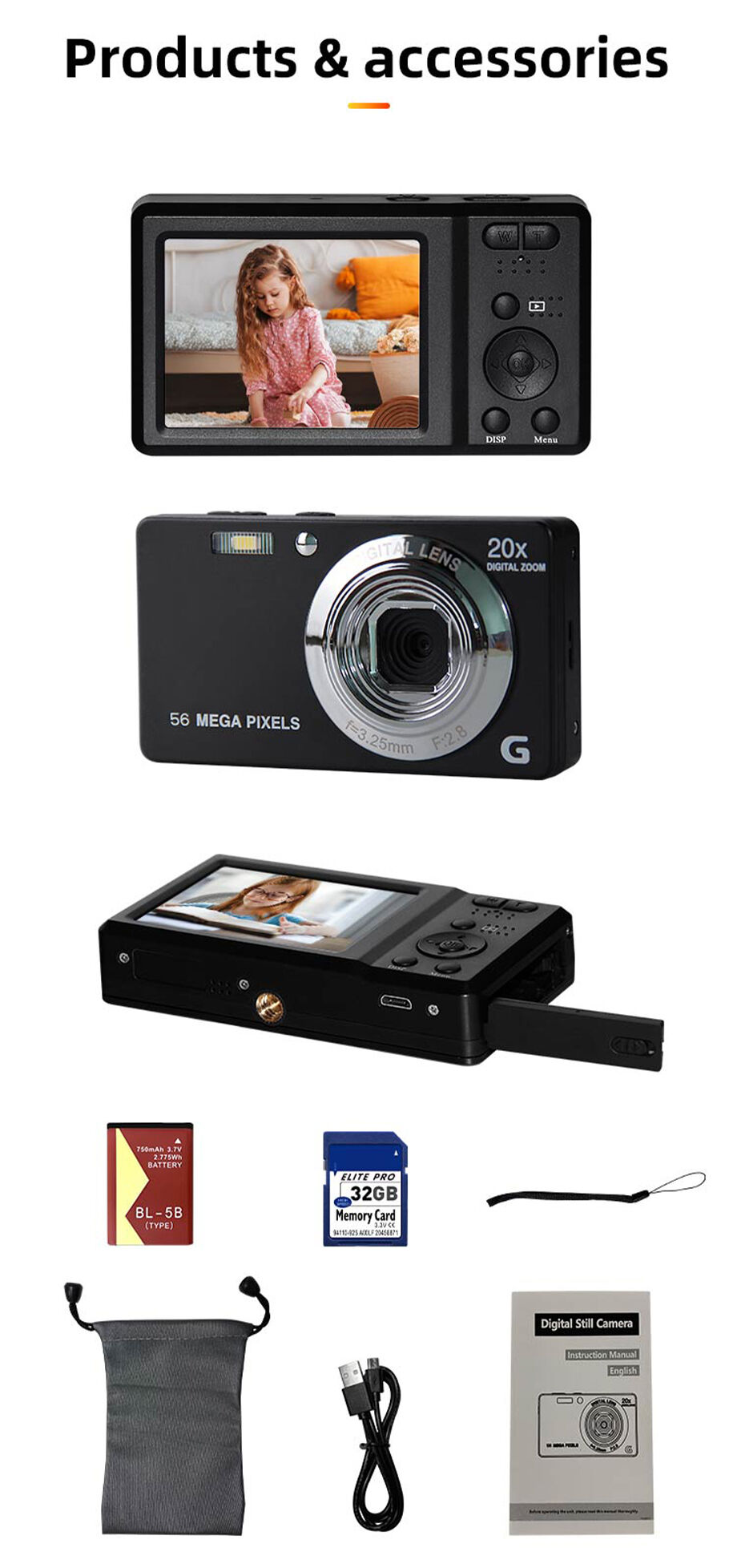 Buy China Wholesale Portable Digital Camera, 4k/56 Megapixel Photo ...