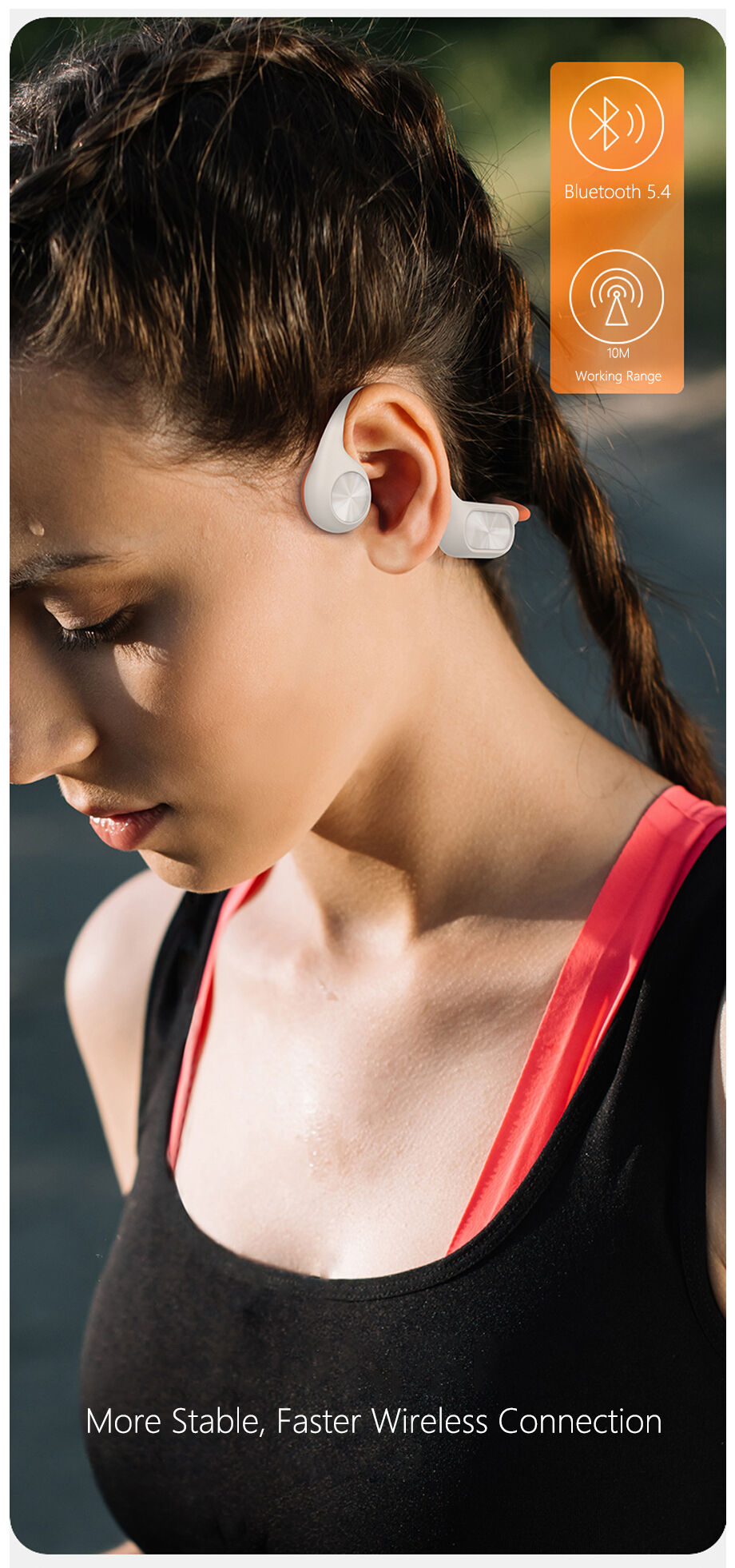 Bluetooth 5.4 Ipx8 Waterproof Wired Bone Conduction Headset And ...