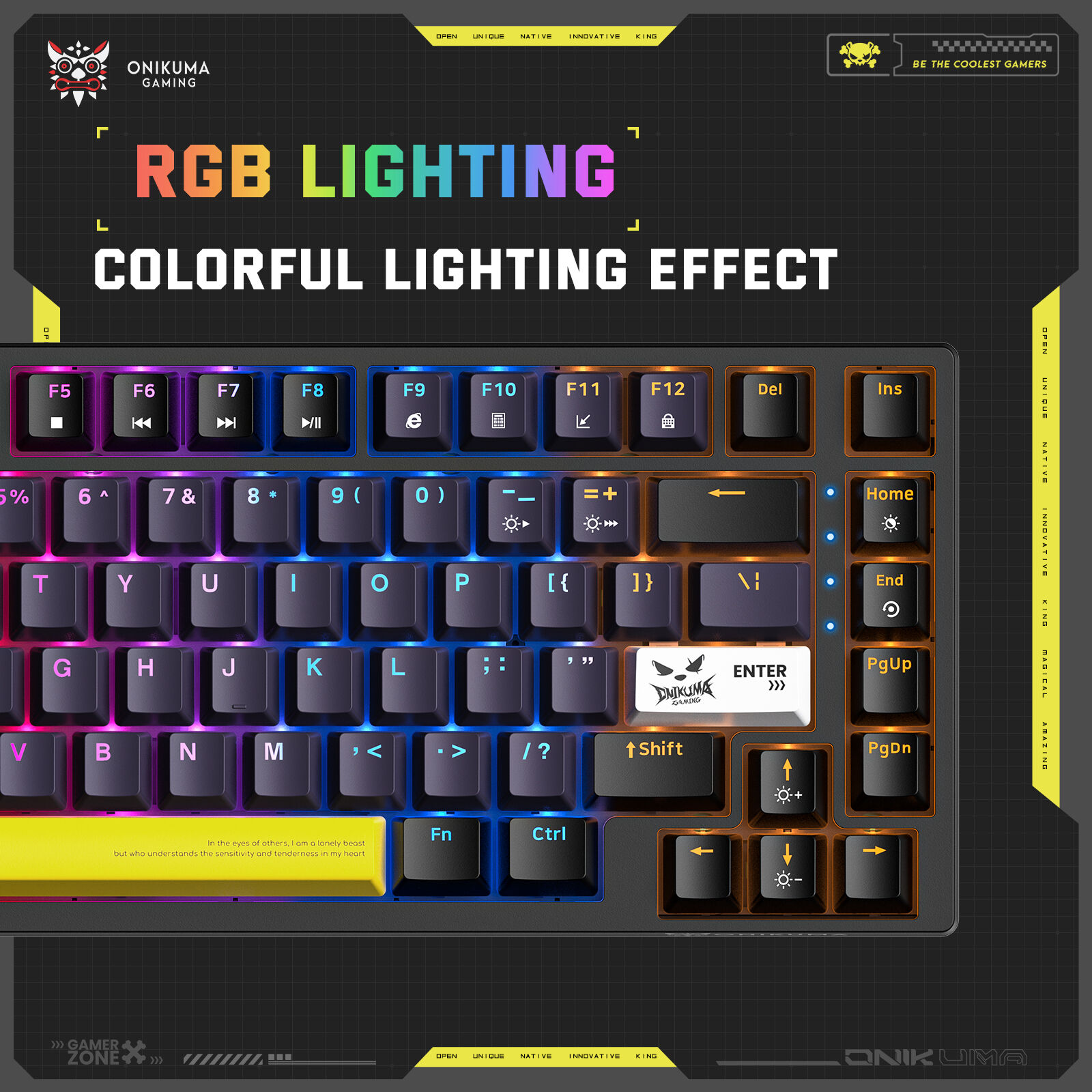 Manufacturer Onikuma 82-key Rgb Wired Mechanical Gaming Keyboard – Anti ...