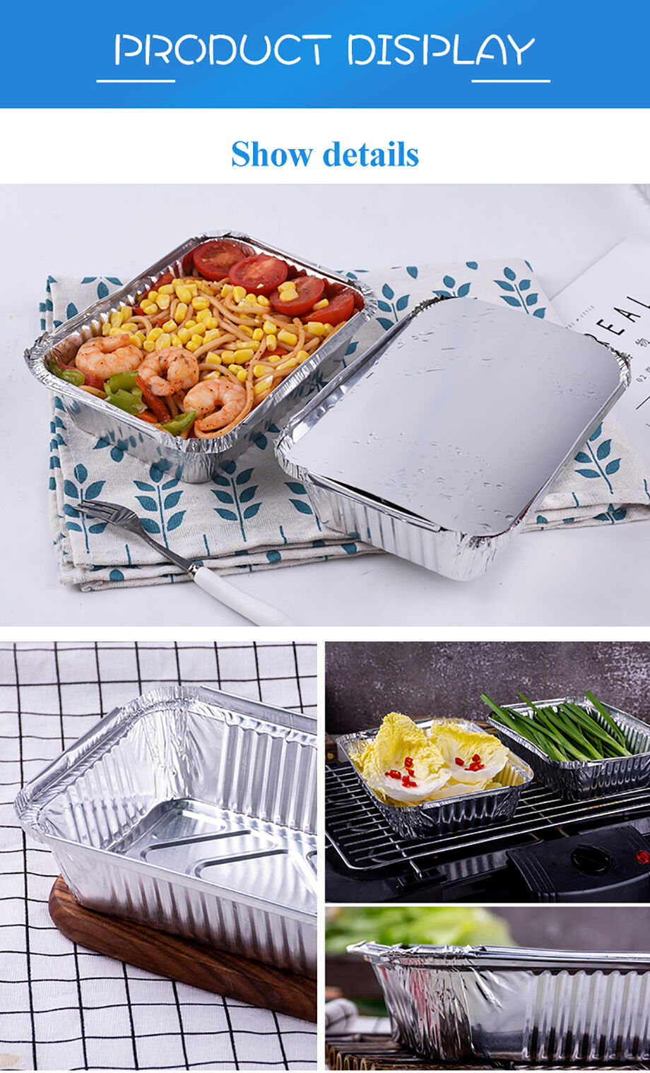 Eco-friendly Hotel Restaurant Takeaway Disposable Aluminum Foil Food ...