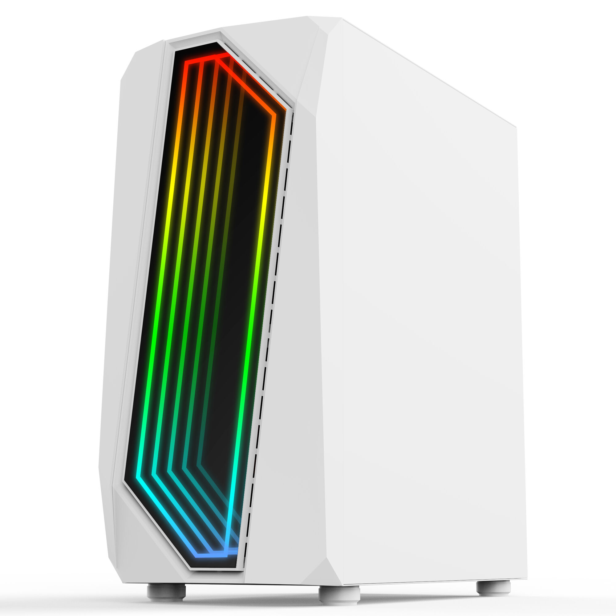 Ruix Time Tunnel Infinity Mirror Gaming Case Rgb Led Light Motherboard ...