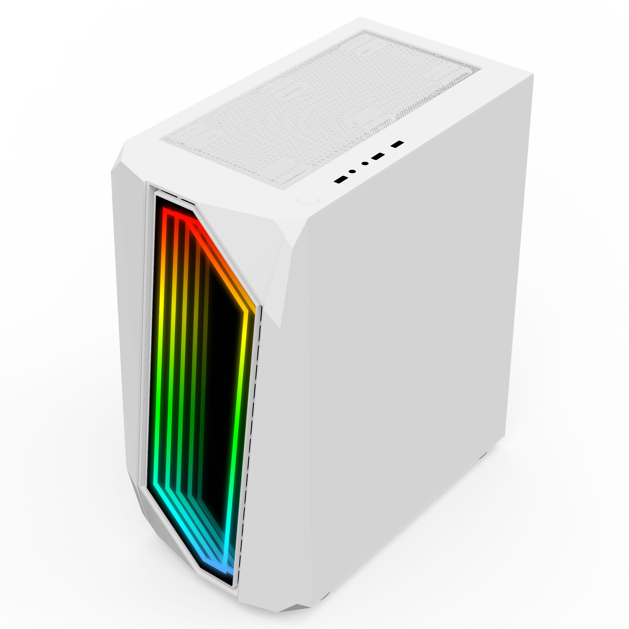 Ruix Time Tunnel Infinity Mirror Gaming Case Rgb Led Light Motherboard ...