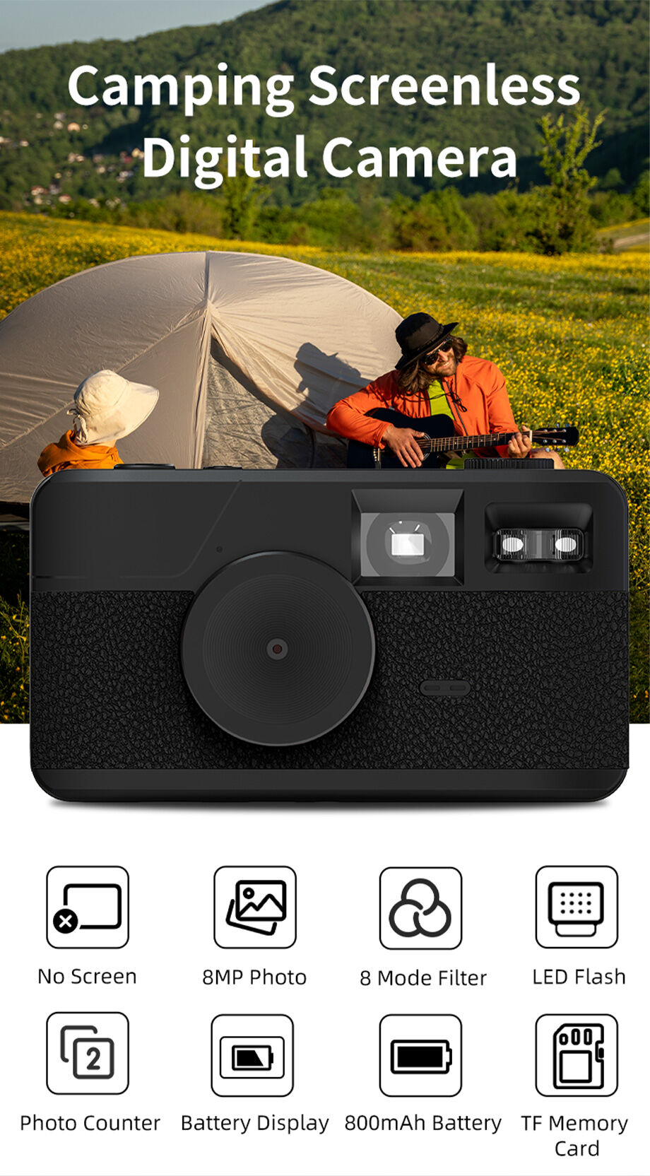 Buy China Wholesale Retro Screenless Digital Camera Screen-free 8 Mode ...