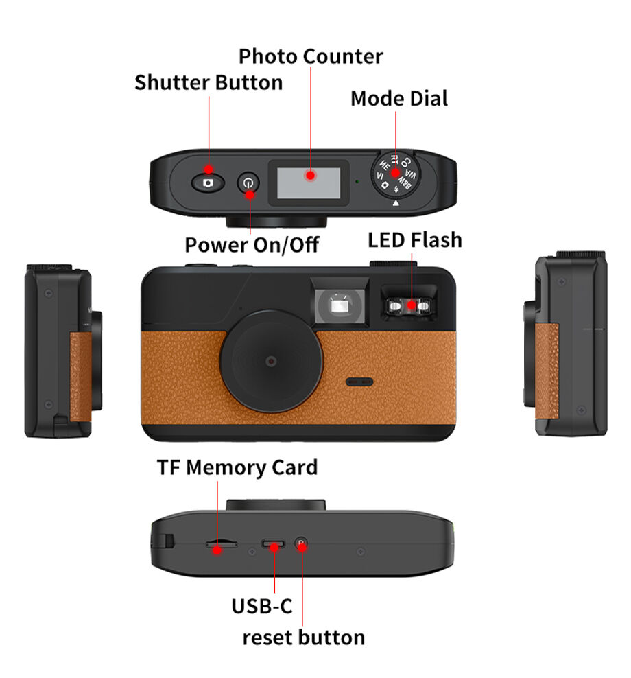 Screenless Wifi Digital Camera Screen-free 12mp Images Retro No Screen ...