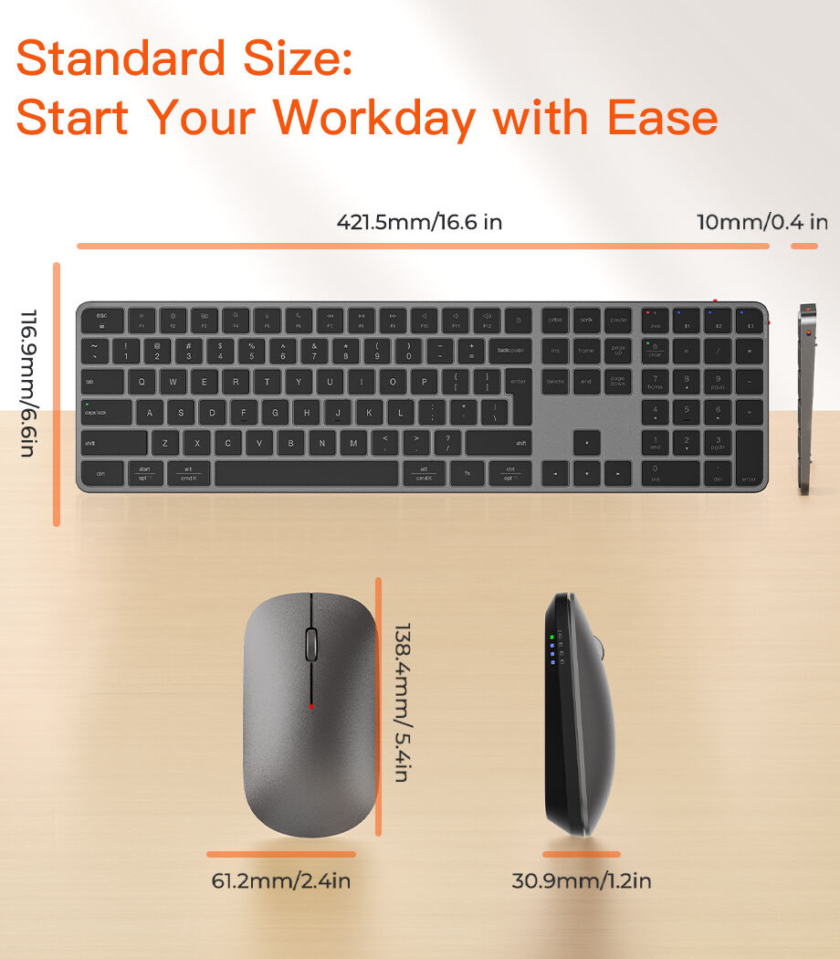 Meetion C230 Slim Wireless Standard Keyboard Mouse Combos Multimedia ...