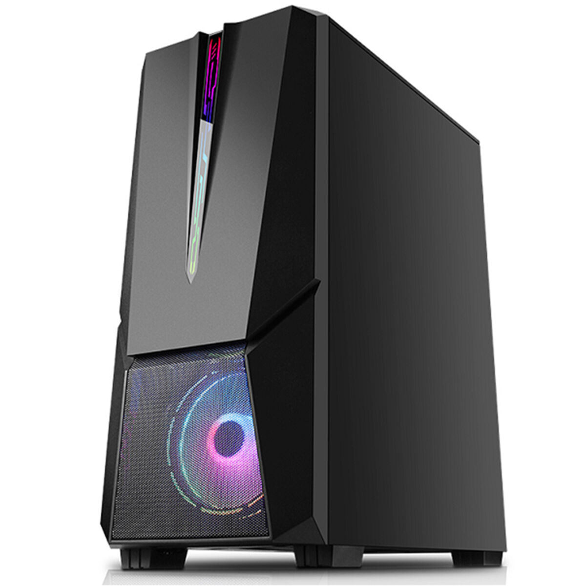 Ruix Cooling-5 "split" Design Computer Case Mesh Rgb Light 7 Pcie Slots ...
