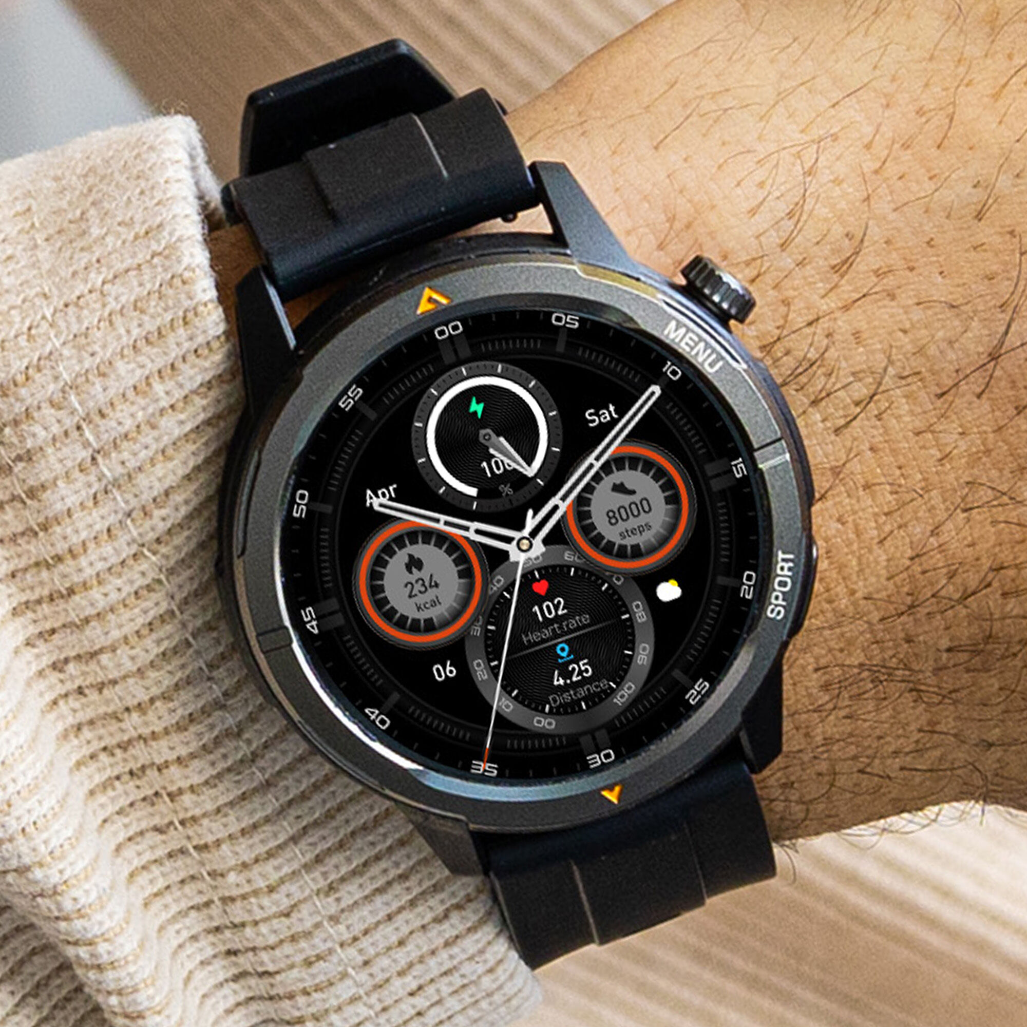 Agm W1 Gps Smartwatch With Real-time Tracking, 5atm Water Resistance ...