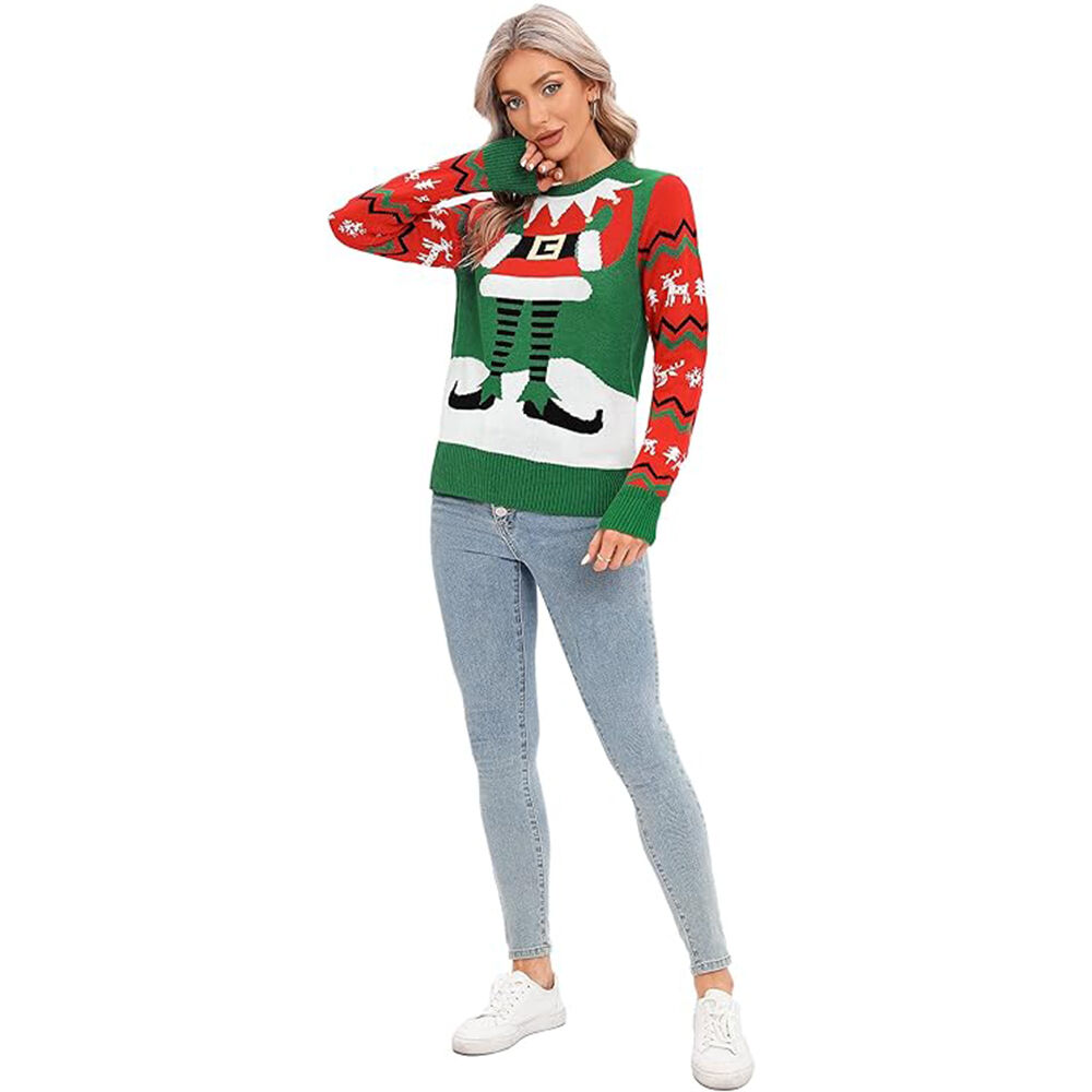 Bulk Buy China Wholesale Green Elf Santa Deer Tree Knitted Ugly ...