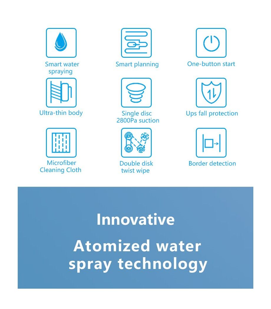 Home Smart Remote Control Cleaning Window Robot Water Spray Clean Glass ...