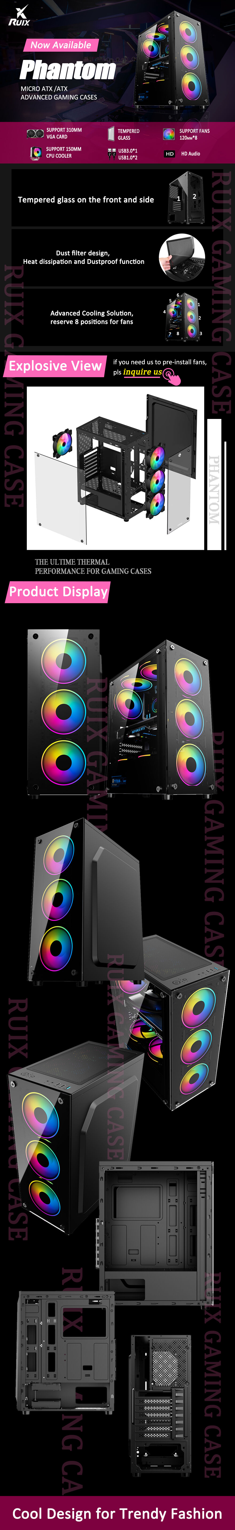 Bulk Buy China Wholesale Ruix Phantom Wholesale Computer Case With ...