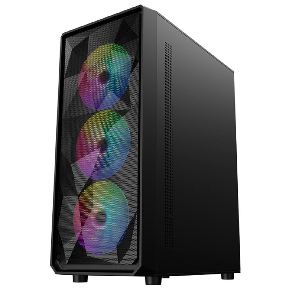 Ruix Diamond Mesh Panel Lightweight Computer Case & Tower Mid Size ...
