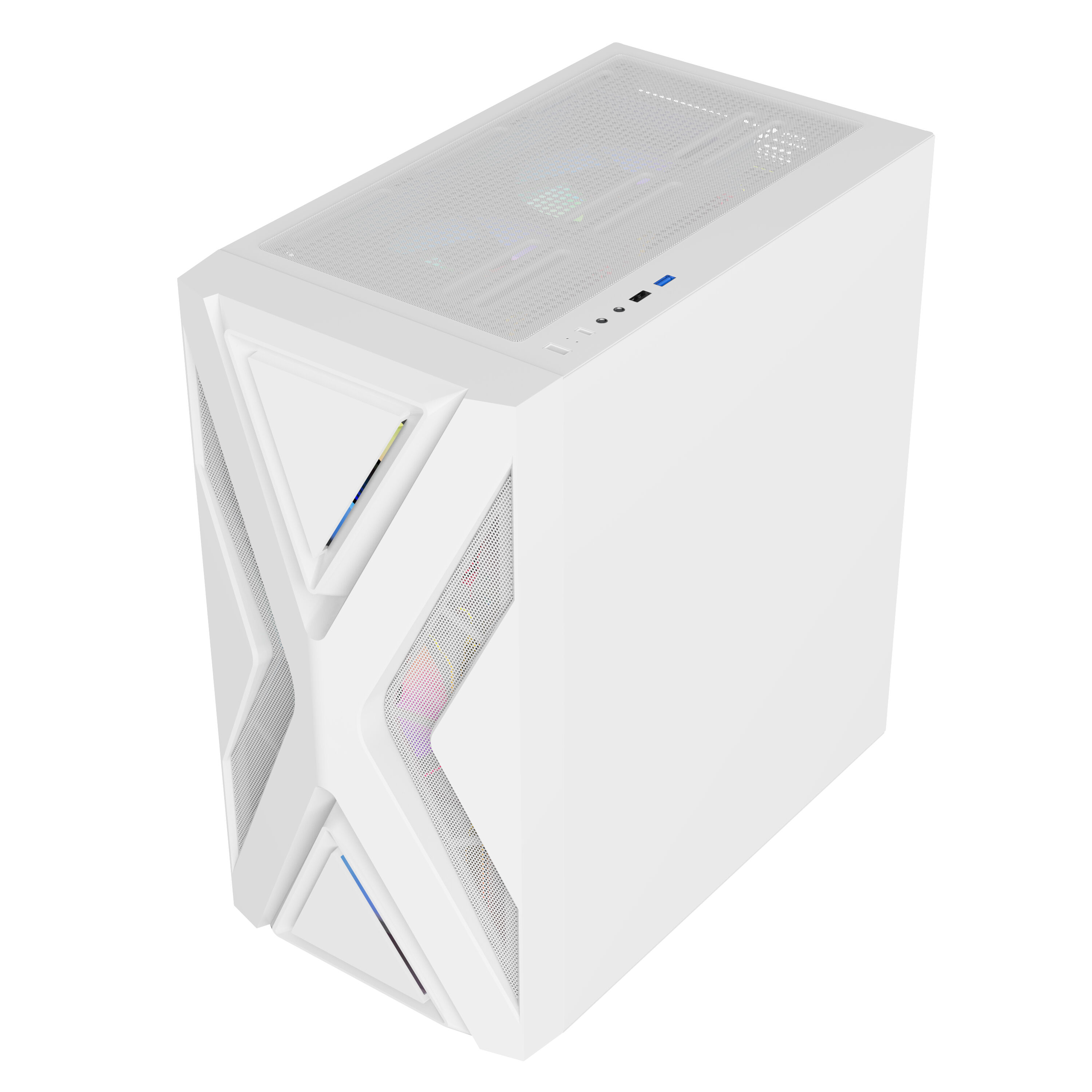 Ruix P30(white) High Airflow Good Quality Pc Case With "x" Design Front ...