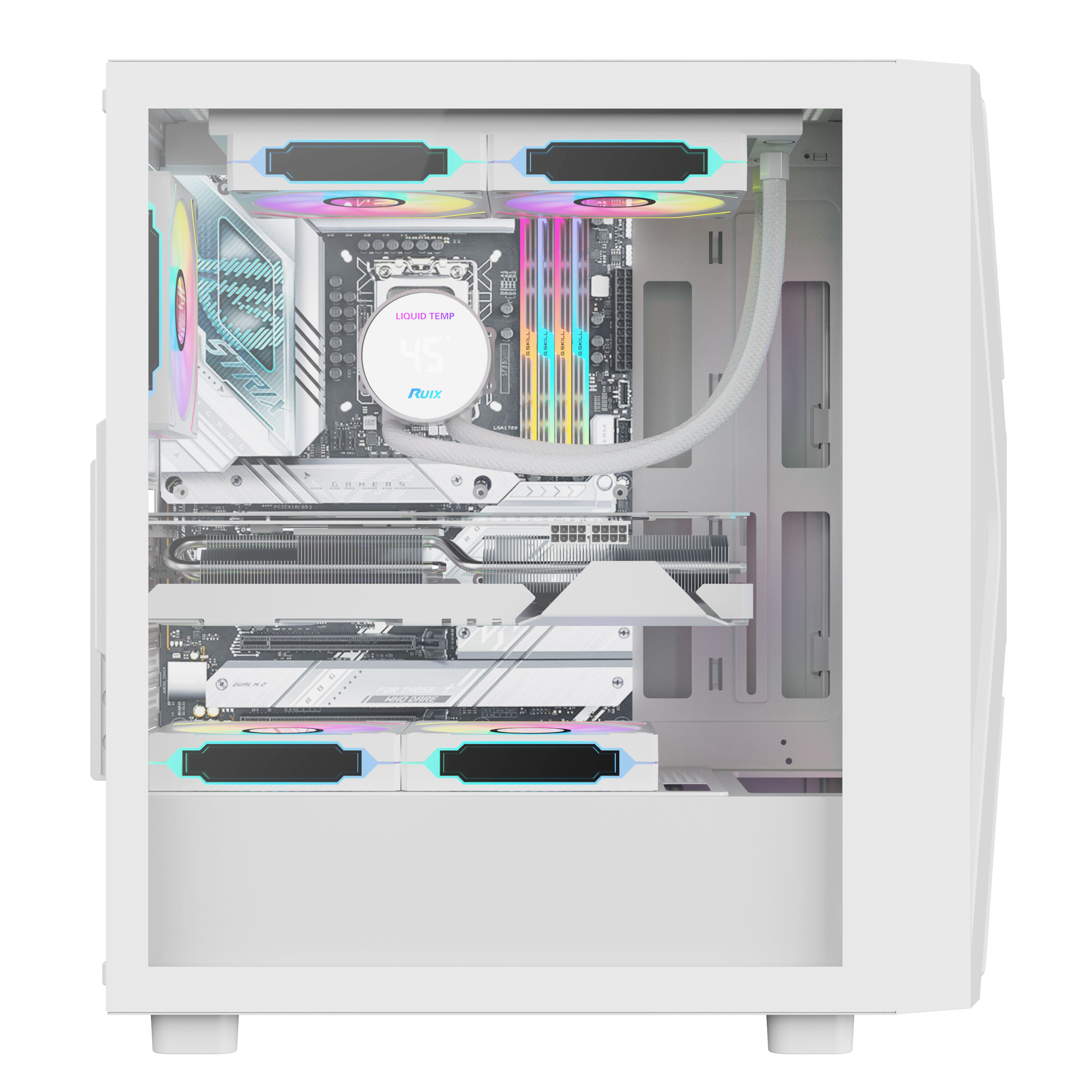 Ruix P30(white) High Airflow Good Quality Pc Case With "x" Design Front ...