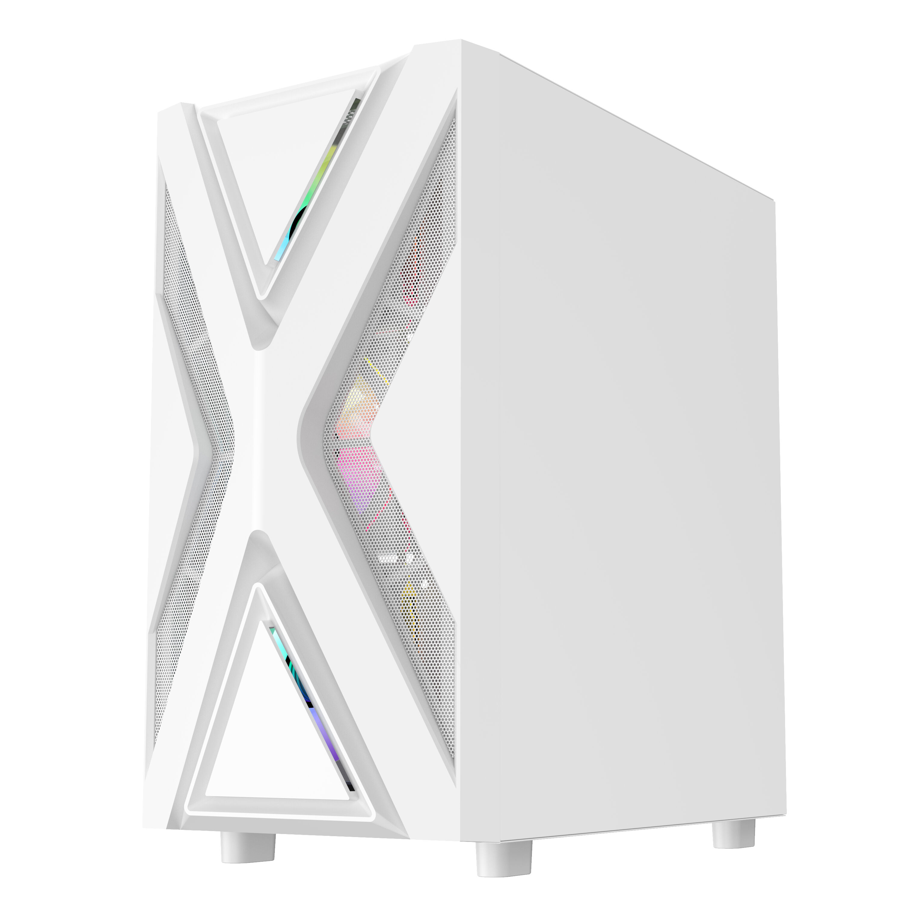 Ruix P30(white) High Airflow Good Quality Pc Case With "x" Design Front ...
