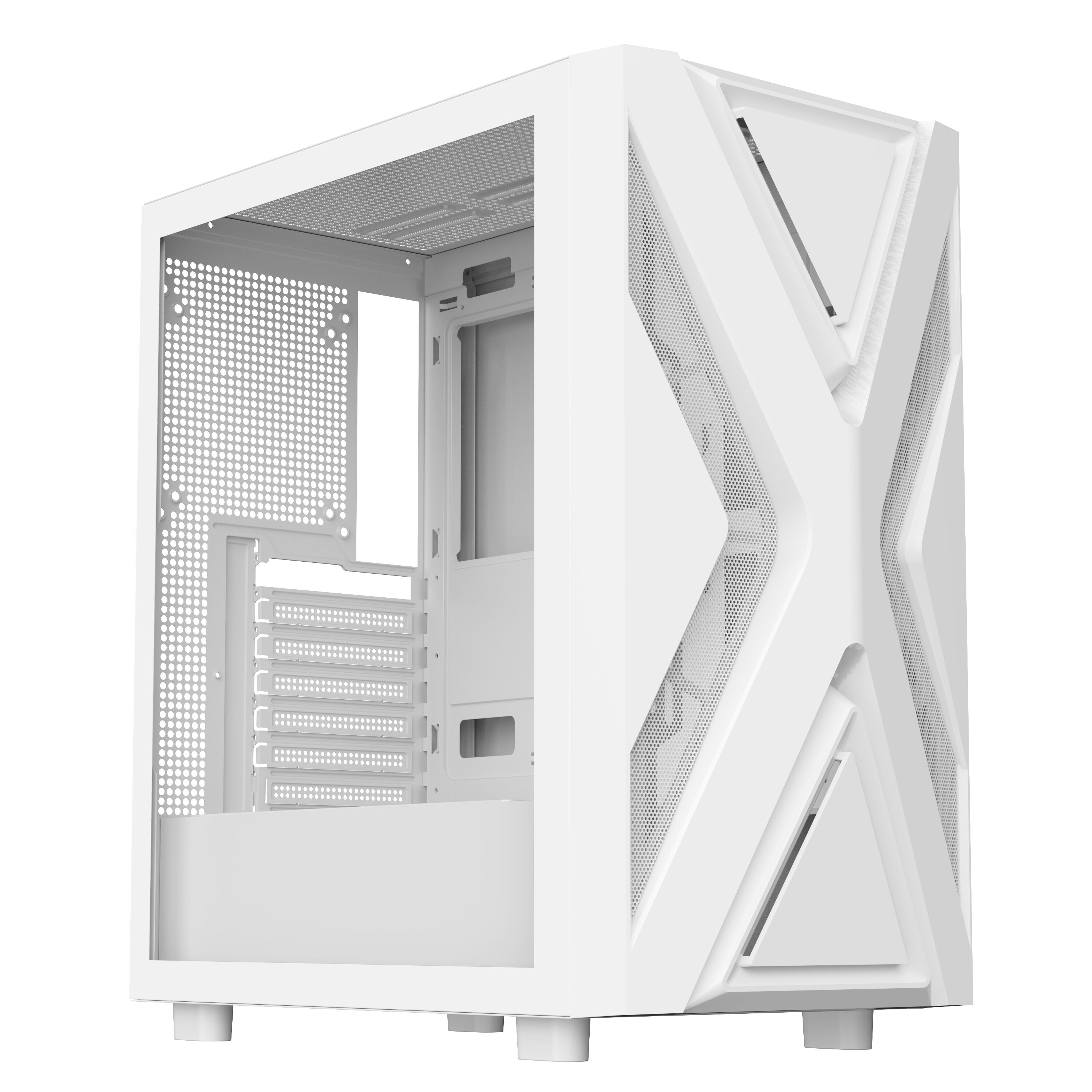 Ruix P30(white) High Airflow Good Quality Pc Case With "x" Design Front ...