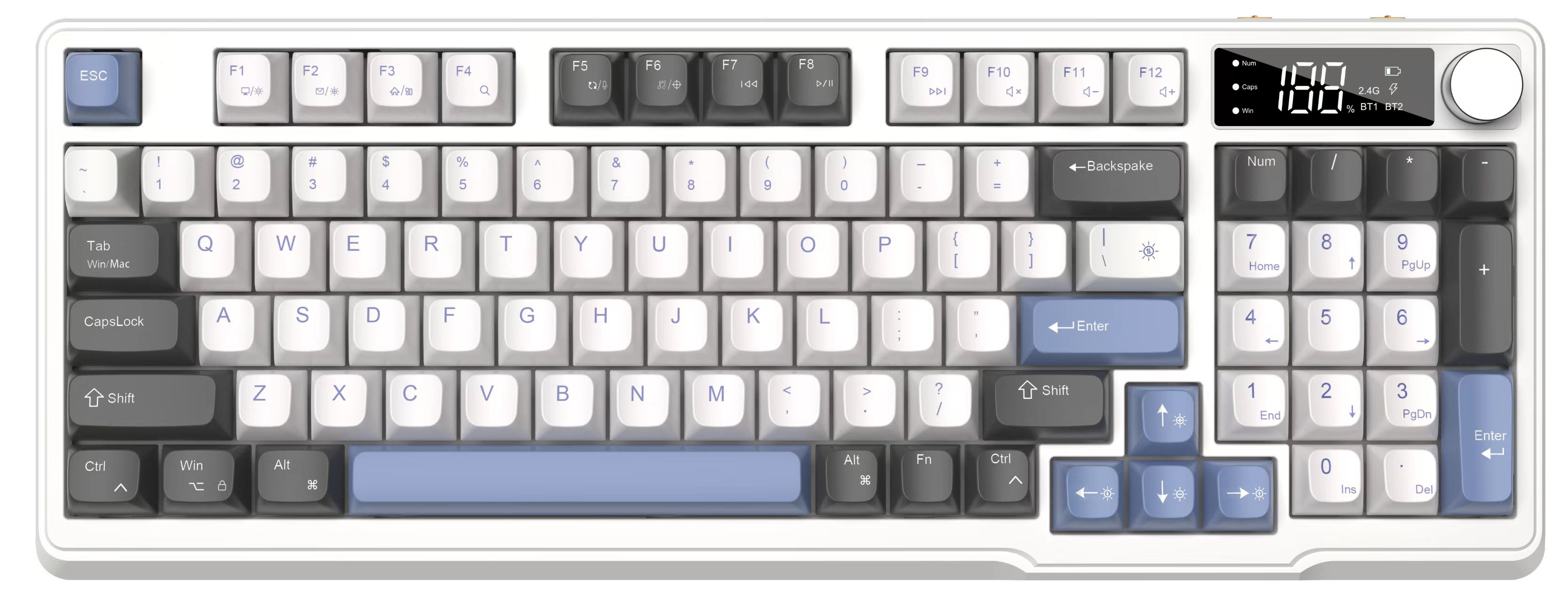 99% Membrane Keyboard Tri-mode Connectivity Rgb Keyboard For Mac/win ...