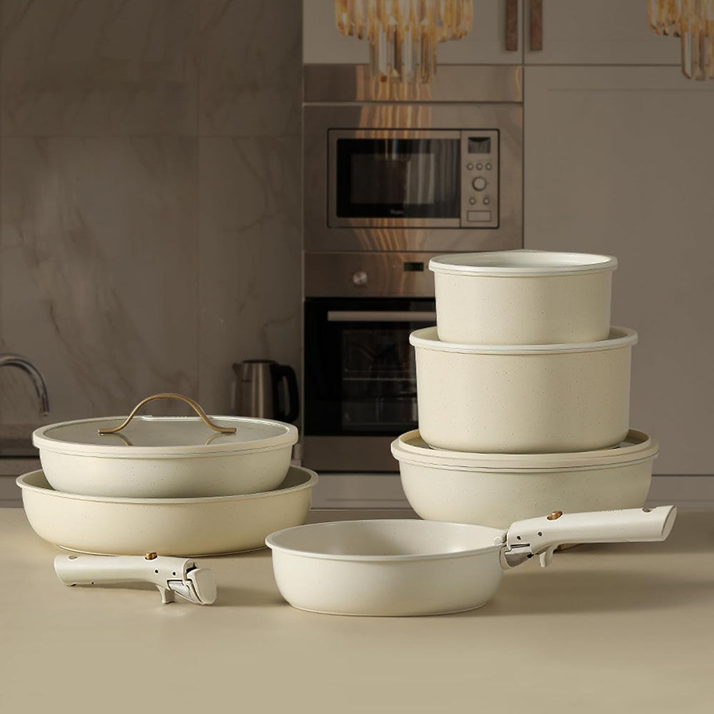 Pots And Pans Set Nonstick Cookware Set Oven Fridge Use Induction ...