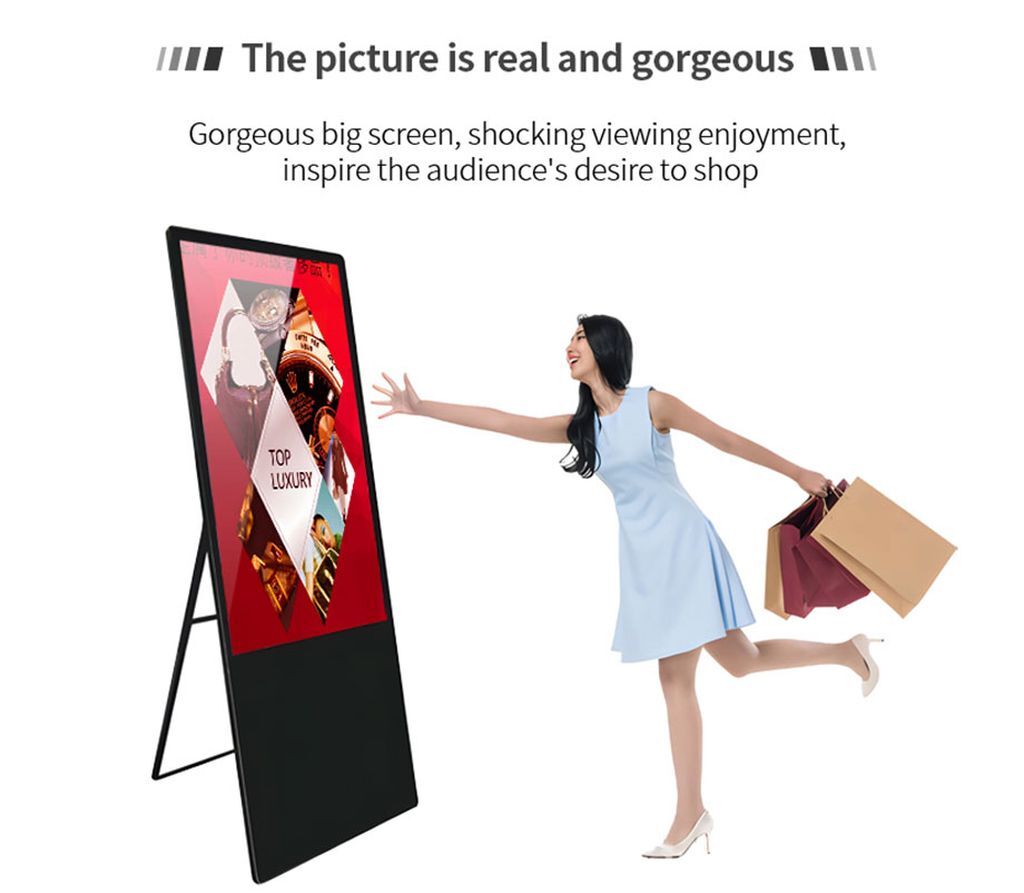 Cheap Price 43 Inch Portable Advertising Machine Touch Screen Lcd ...