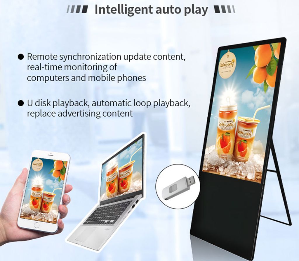 Cheap Price 43 Inch Portable Advertising Machine Touch Screen Lcd ...