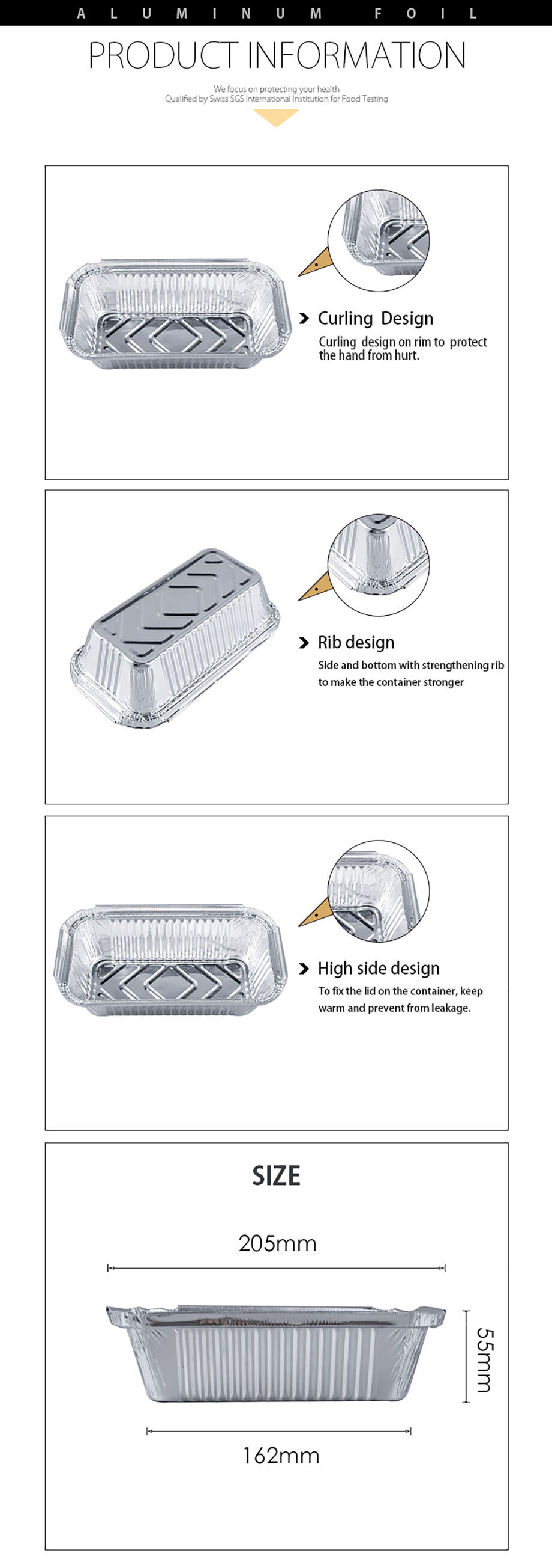 Food Safety Disposable Packaging Frozen Food Aluminum Foil Containers For Home Use $0.02 ...