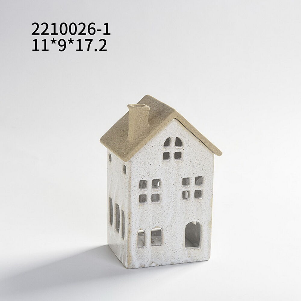 Nordic Tabletop Ceramic Craft House Decoration Ceramic Village Houses ...