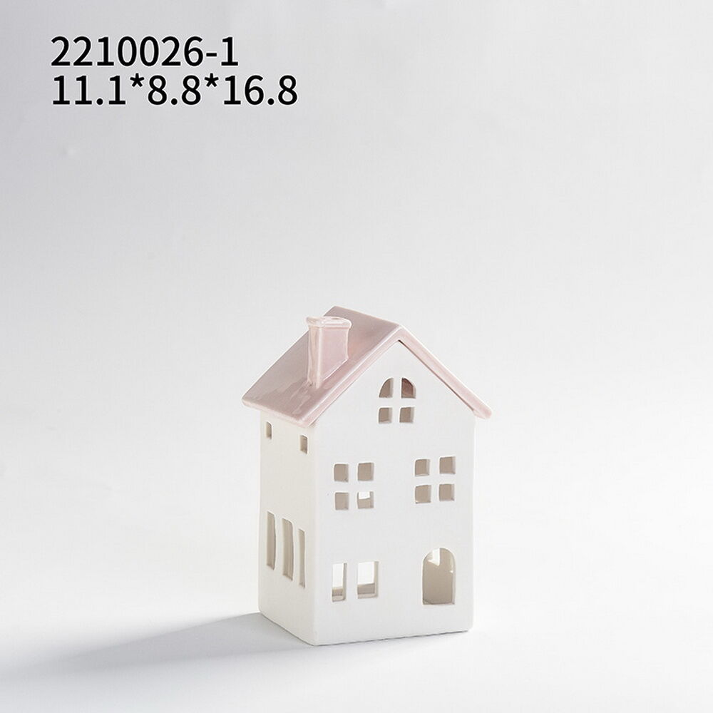 Nordic Tabletop Ceramic Craft House Decoration Ceramic Village Houses ...