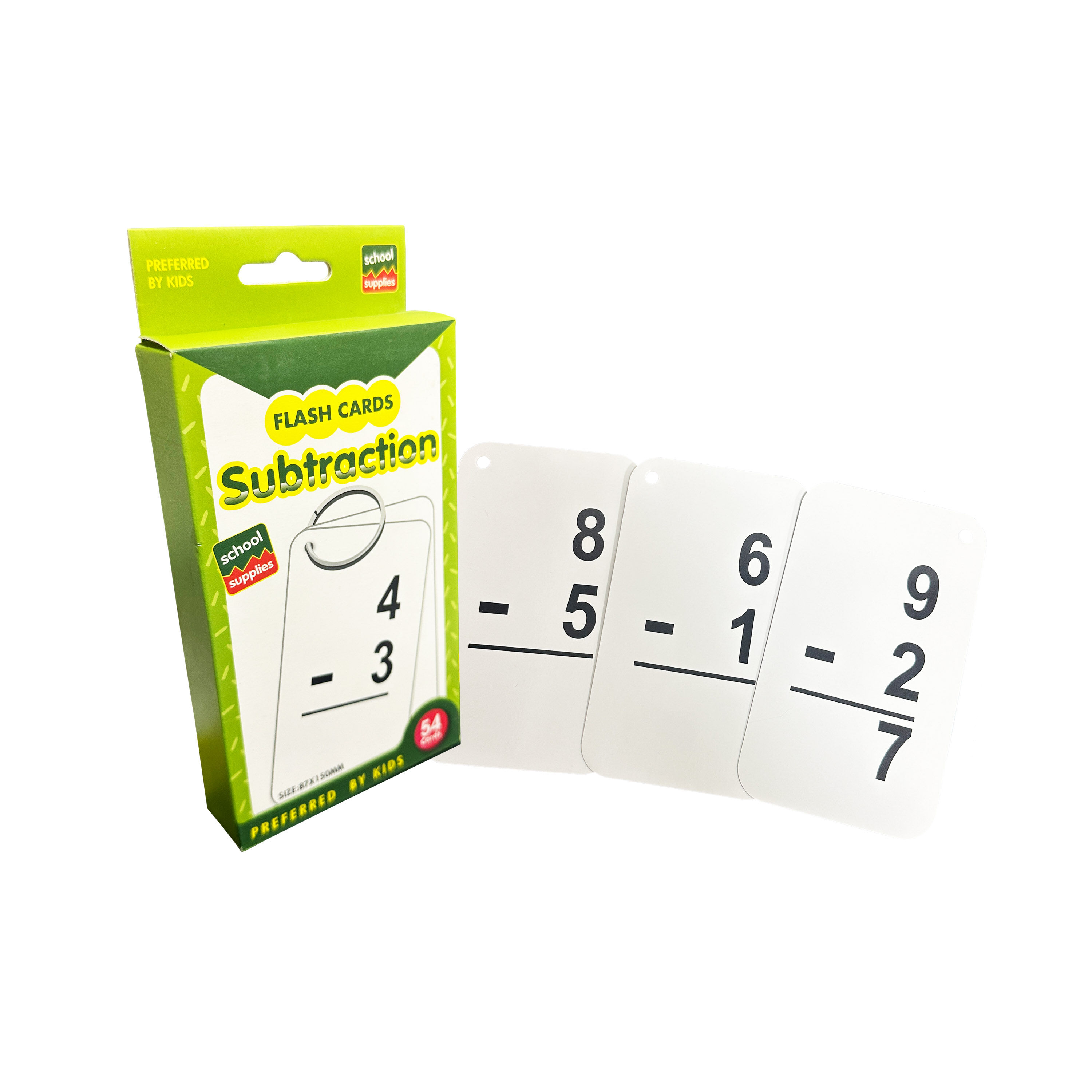 Custom 54 Jumbo Cards With Metal Ring Addition Subtraction ...