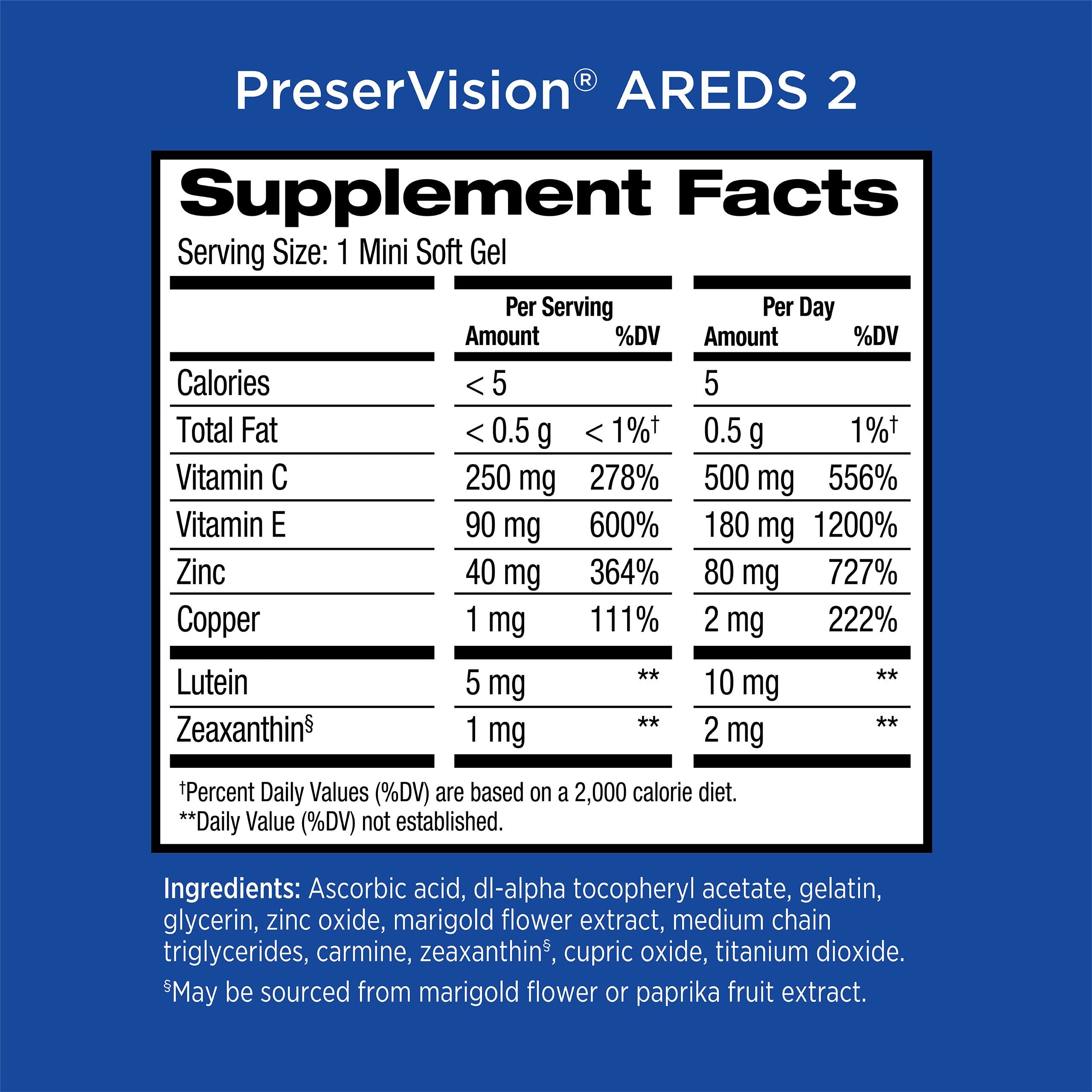 Preservision Areds 2 Plus Multivitamin & Mineral Supplement ...