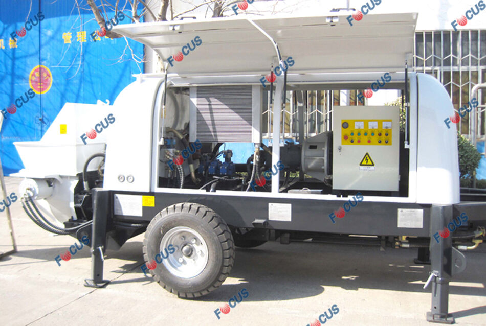 30m3/h Mini Electric Trailer Concrete Pump Portable Concrete Pump For ...